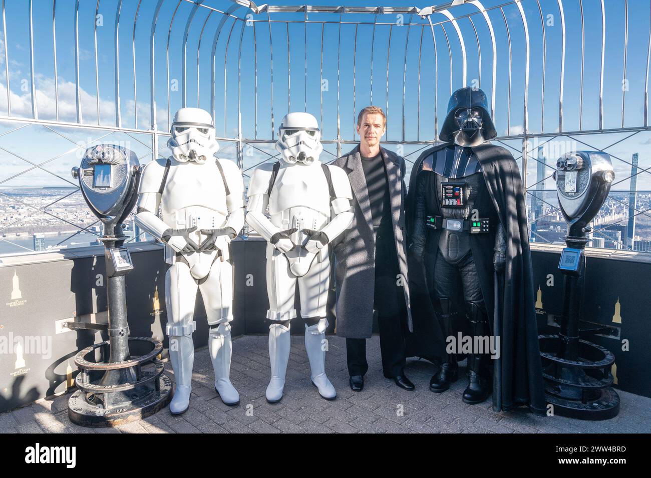 New York, USA. 21st Mar, 2024. Hayden Christensen visits Empire State ...