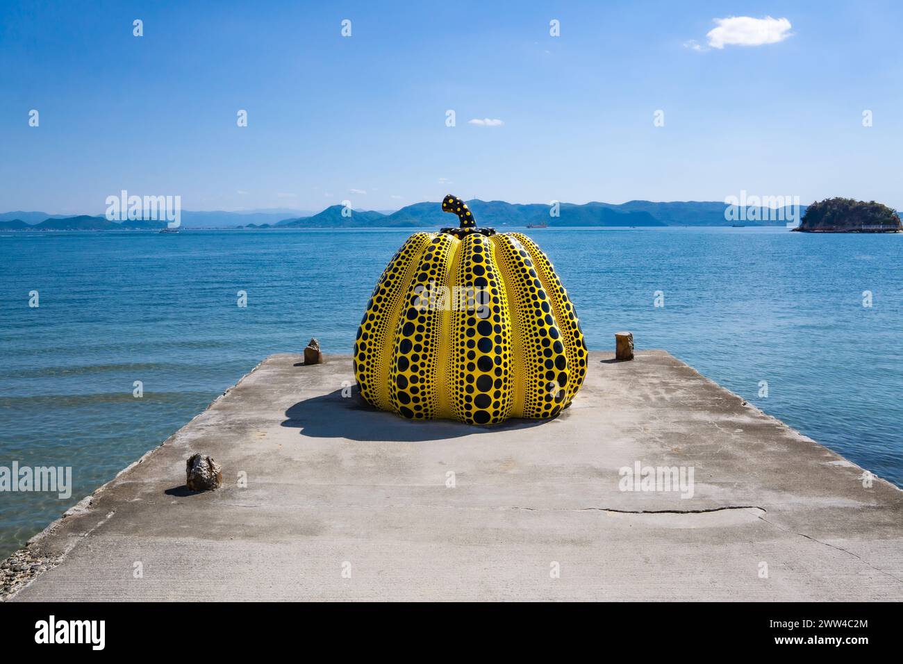 Naoshima, Japan: Pumpkin Art by Yayoi Kusama Stock Photo - Alamy