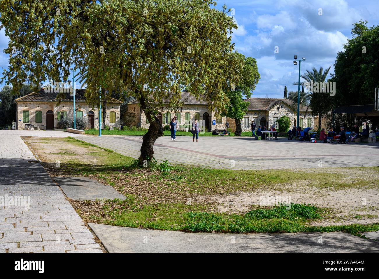 The Great Courtyard of Merhavia. Merhavia, the first Jewish settlement ...