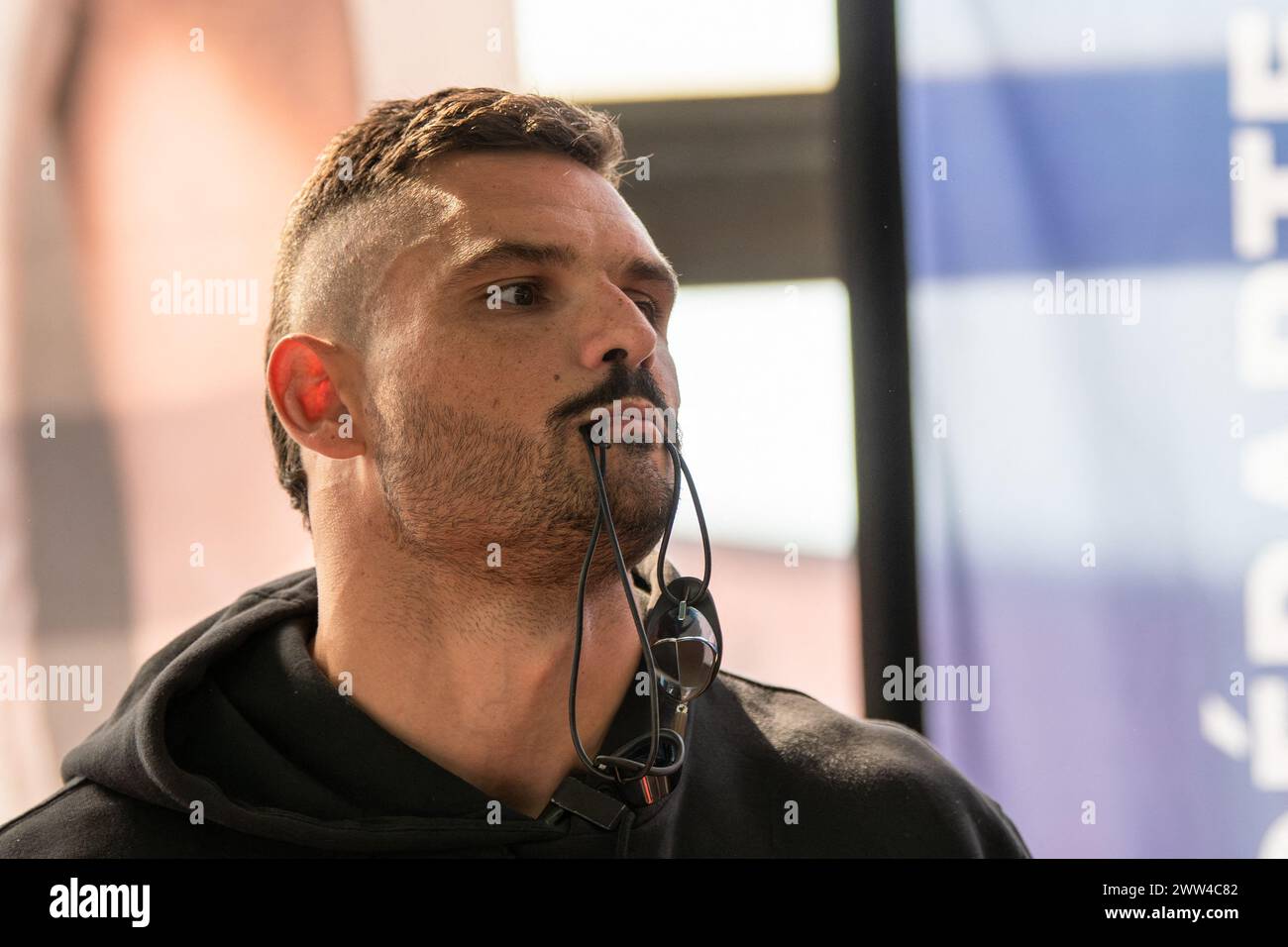 Nice, France. 20th Mar, 2024. Florent Manaudou is seen before the 100 m freestyle during the ...