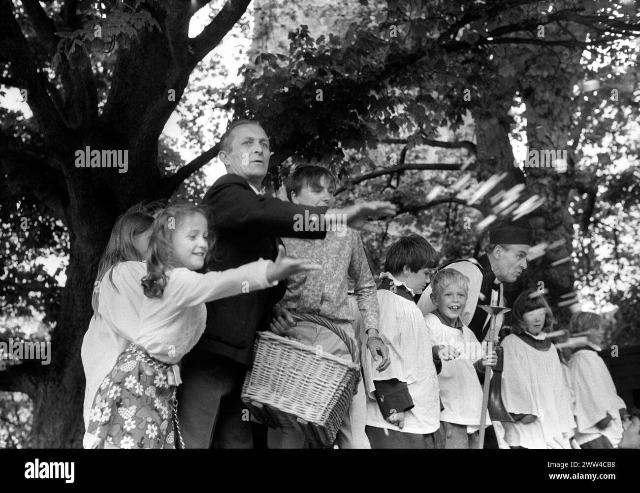 Bread Cheese throwing annual festival at St Mary's church St Briavels ...