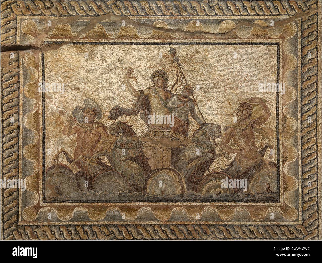 Epiphany of Dionysus mosaic, from the Villa of Dionysus (2nd century AD ...