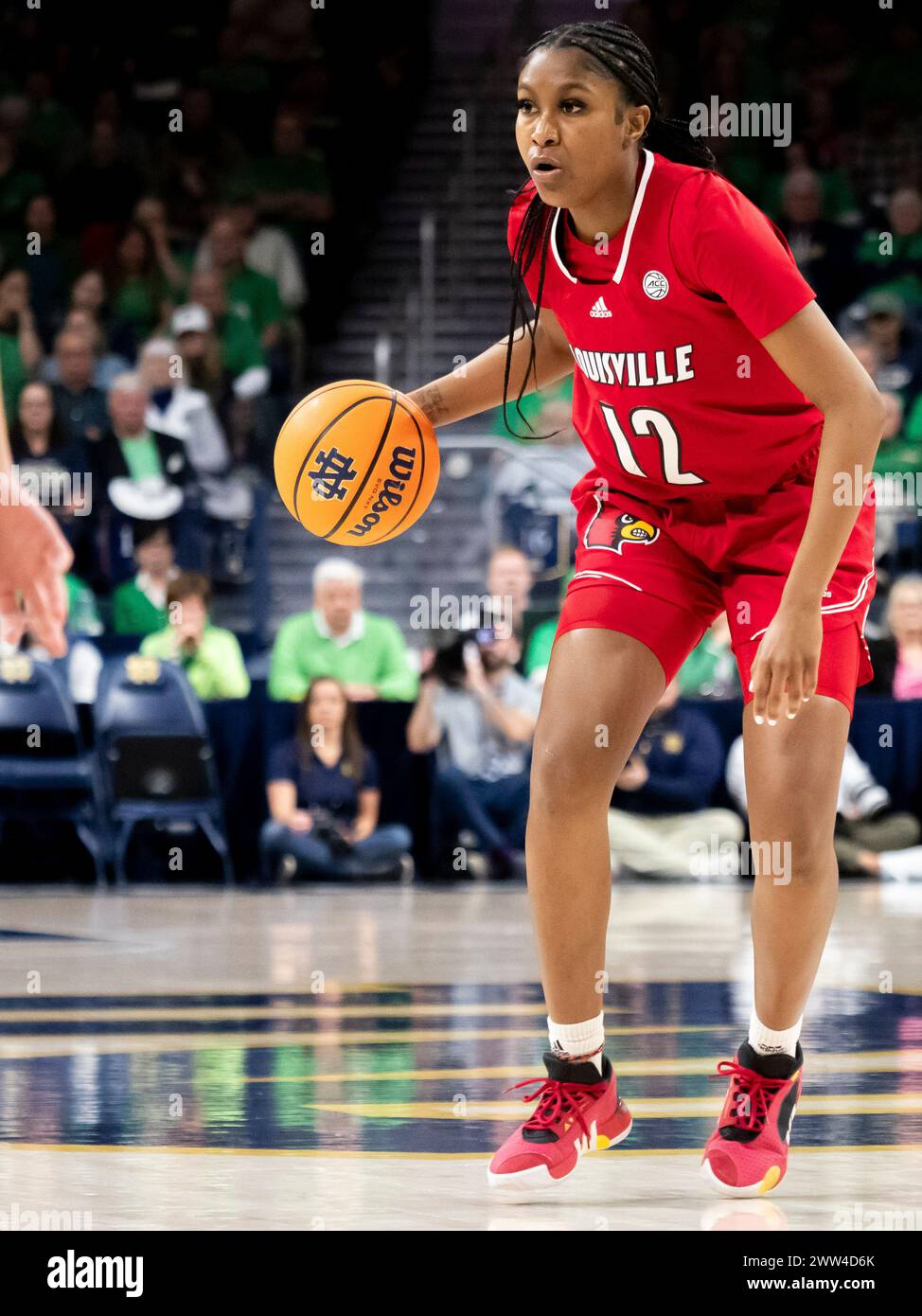 SOUTH BEND, IN - MARCH 03: Louisville Cardinals guard Kiki Jefferson ...