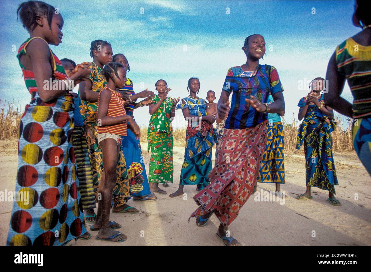 Niger, women dancing during a harvest festival in Tera village Stock ...