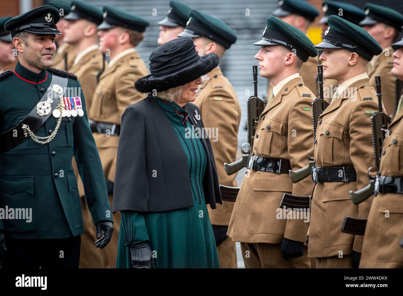 Handout photo issued by the Ministry of Defence (MOD) of Queen Camilla ...