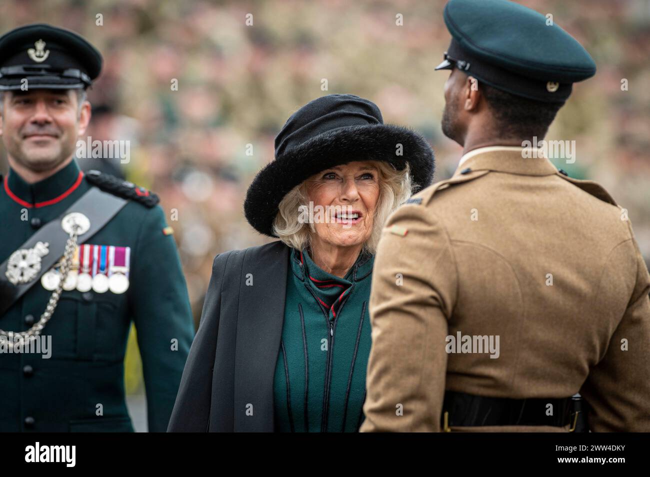Handout photo issued by the Ministry of Defence (MOD) of Queen Camilla ...