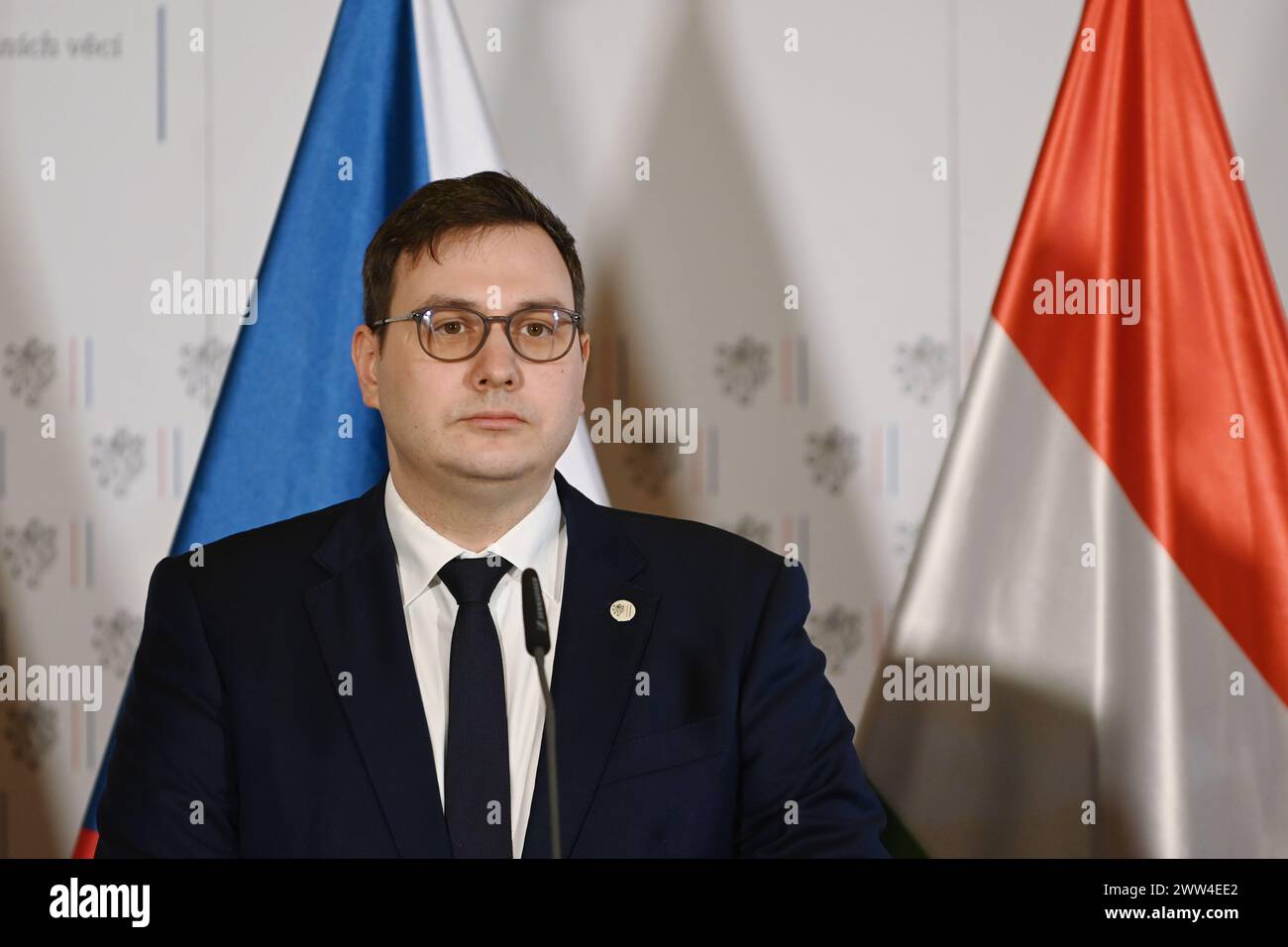 Czech foreign minister Jan Lipavsky seen during the joint press ...
