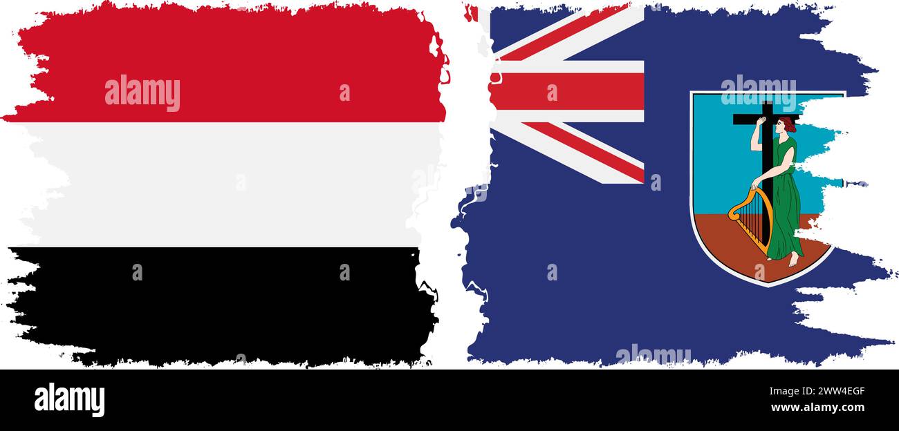Montserrat and Yemen grunge flags connection, vector Stock Vector Image ... Montserrat and Yemen grunge flags connection, vector Stock Vector Image ...
