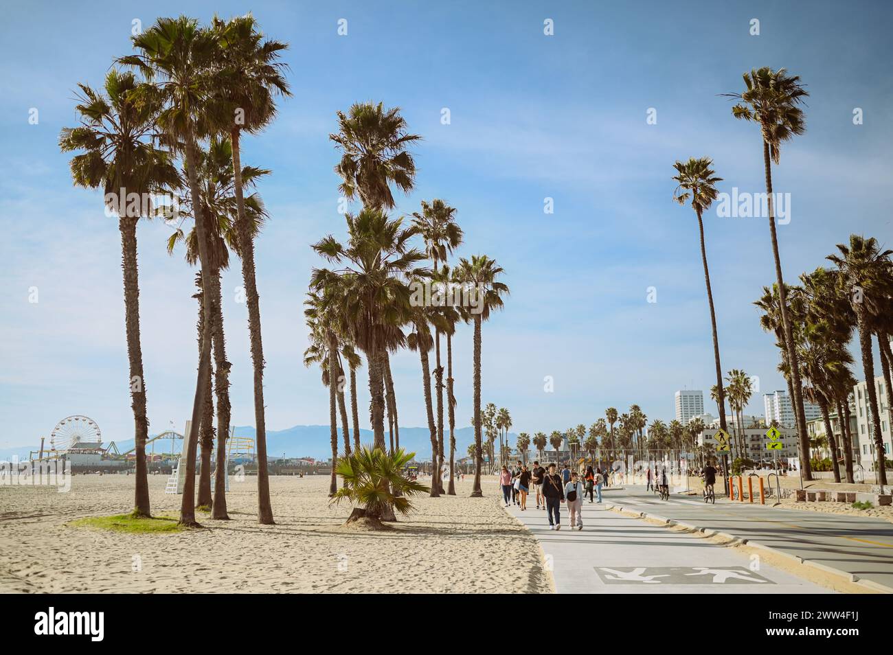 10 March 2024, Los Angeles, USA. Venice beach on a bright sunny day ...