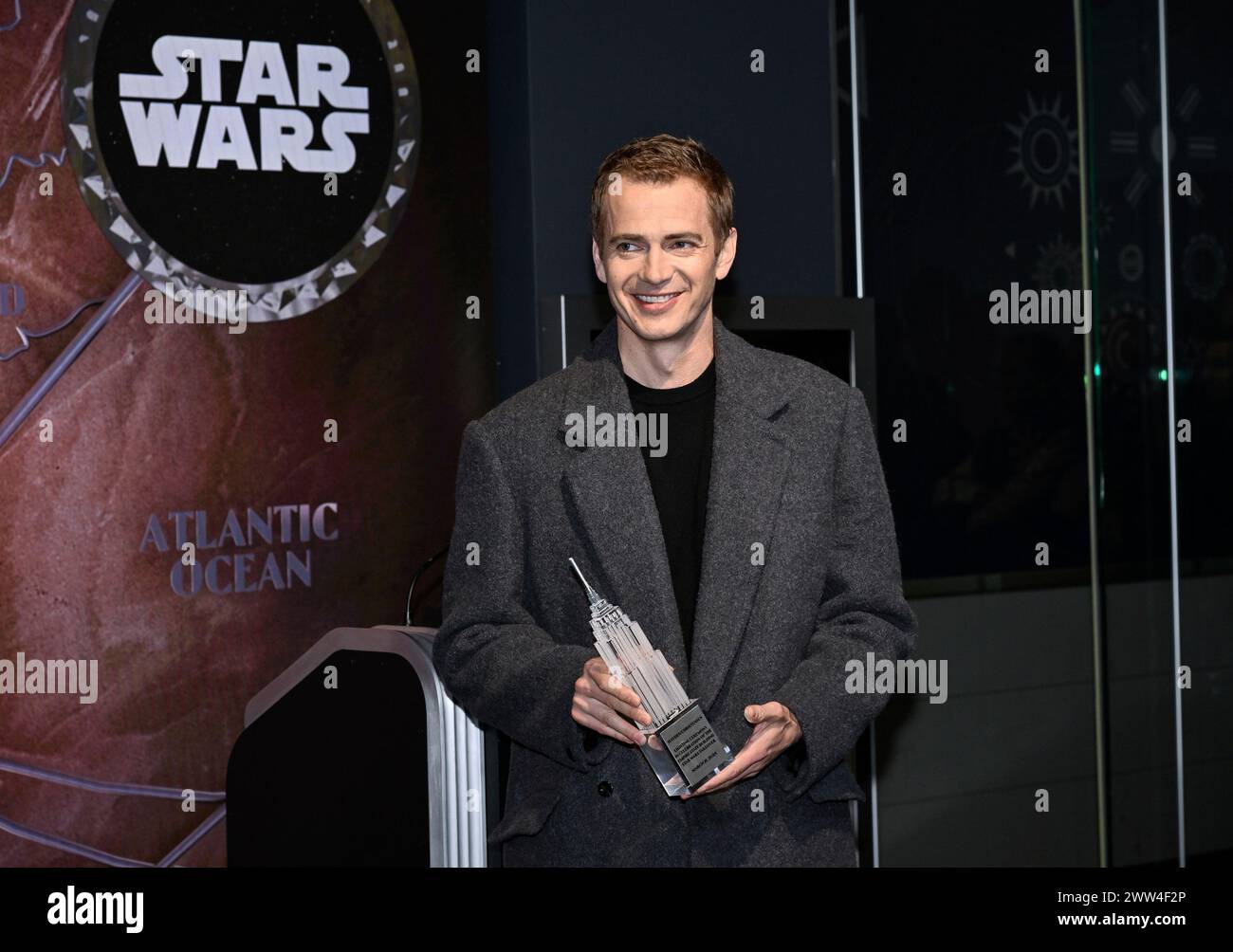 Actor Hayden Christensen participates in a Star Wars themed Empire ...