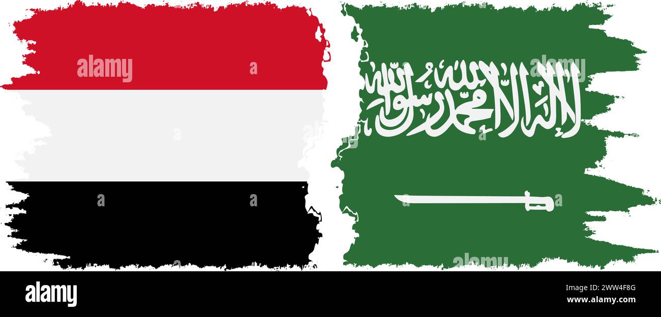 Yemen and saudi arabia flag hi-res stock photography and images - Alamy
