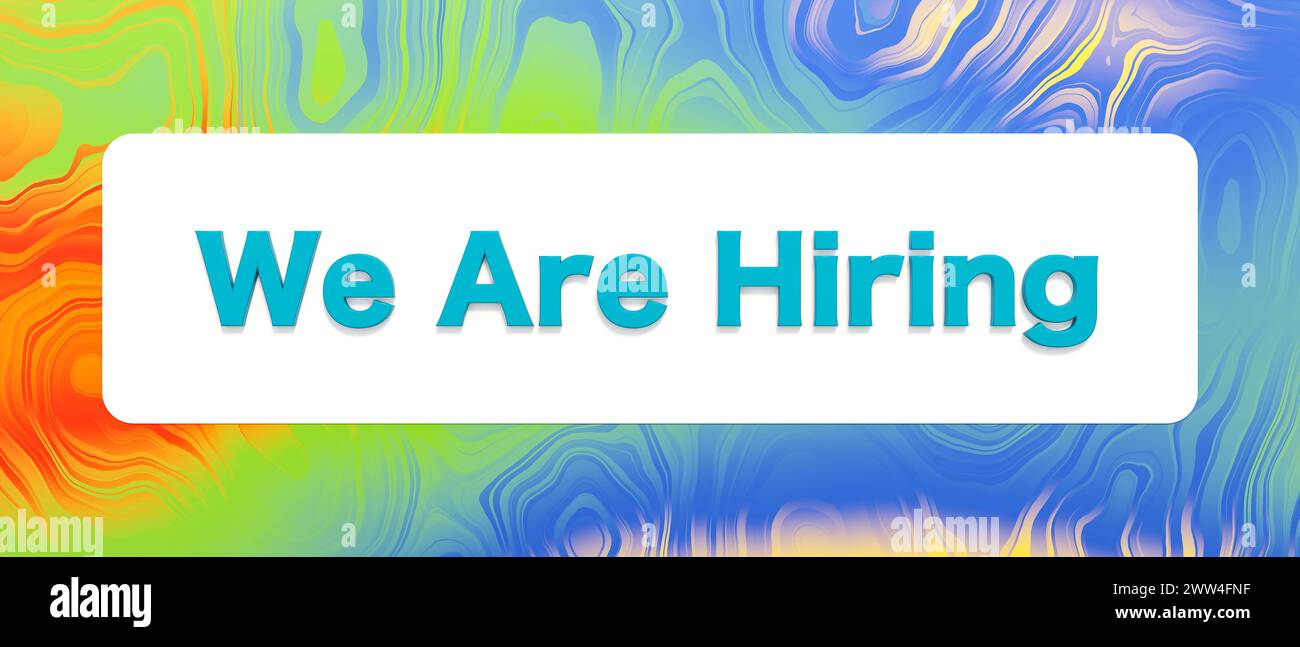 We are hiring, colored banner. We are hiring sign. Colored banner and ...
