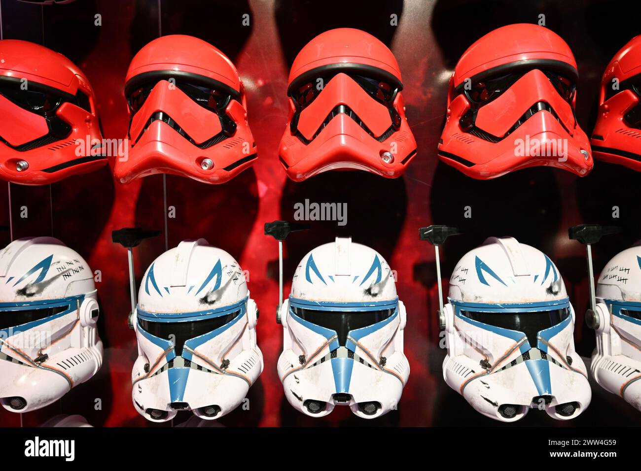 Stormtrooper helmets are featured at the Hasbro and Amazon Star Wars ...