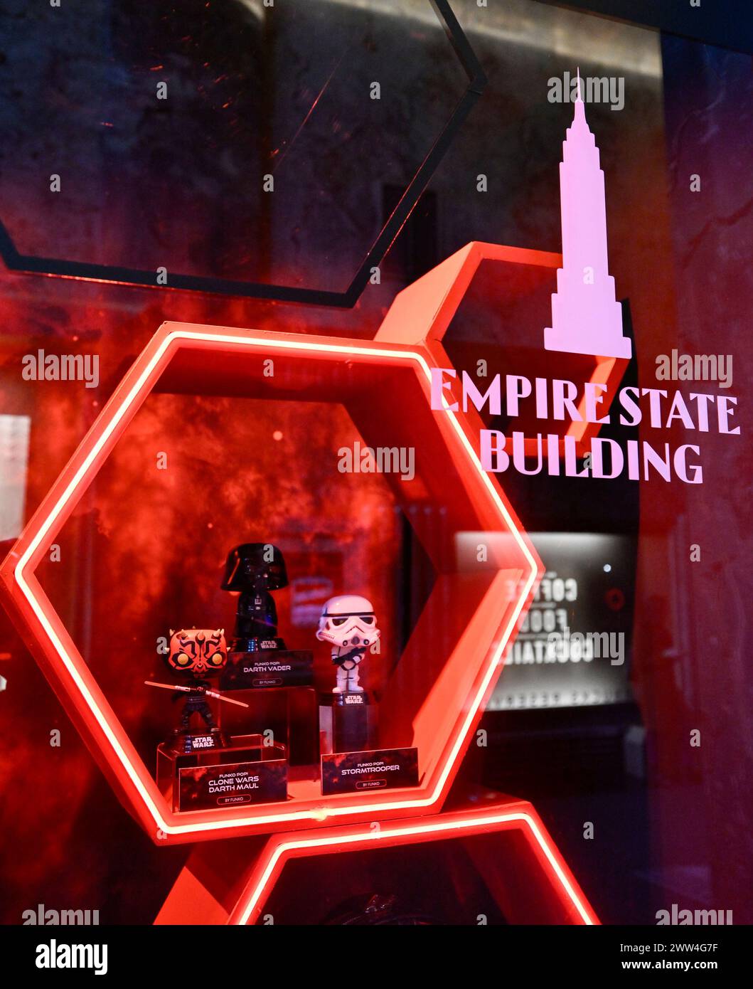 A lobby window installation during the Star Wars themed Empire State ...