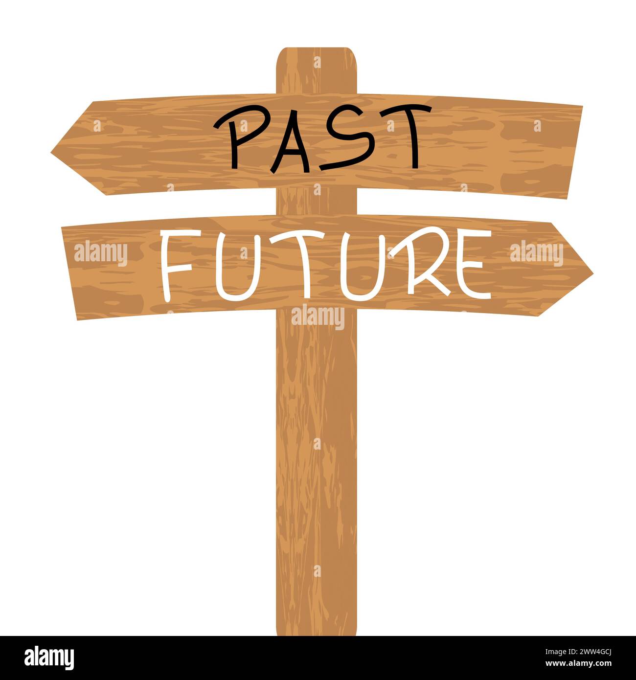 Past versus future concept with direction arrows Stock Vector Image ...