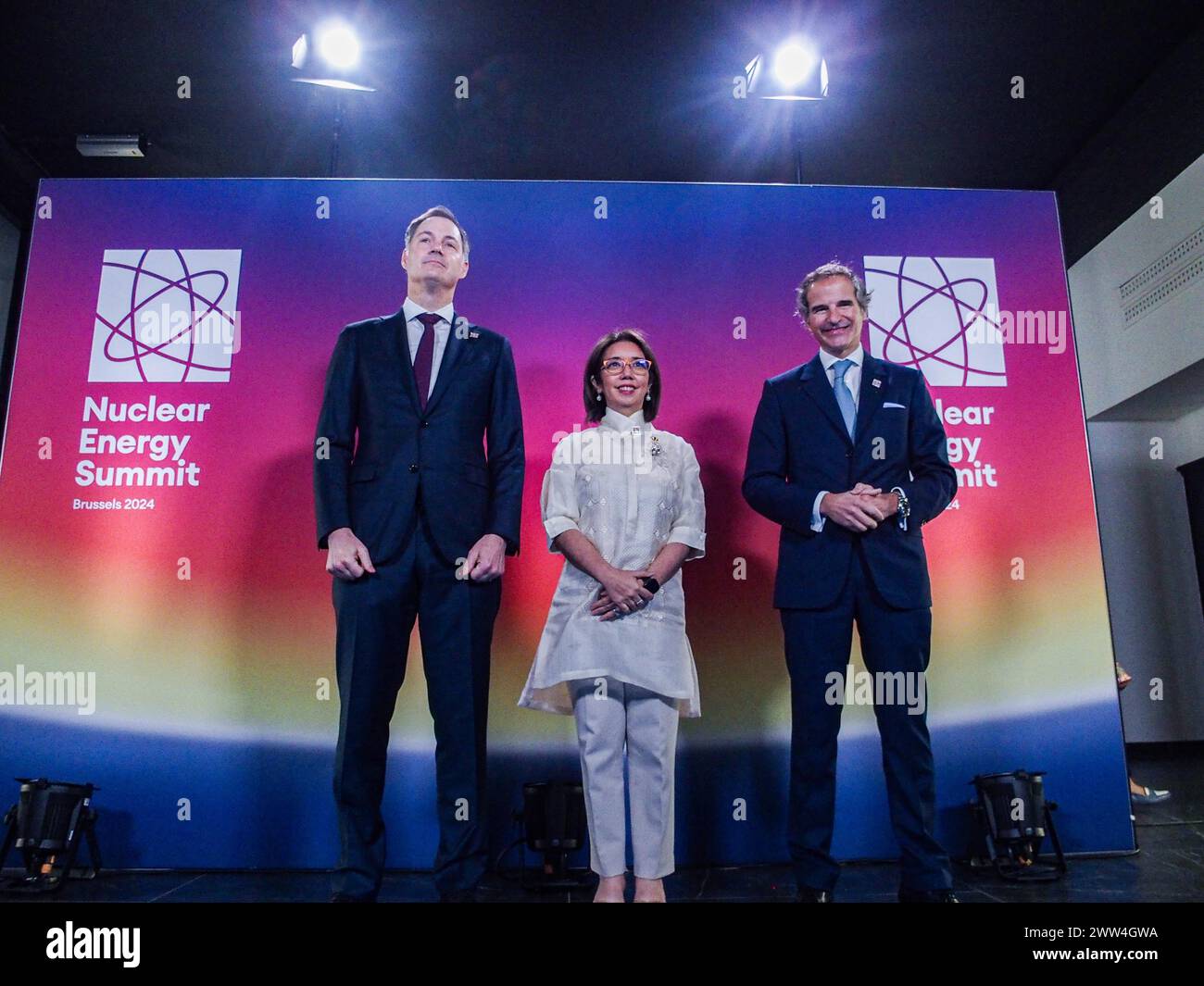 Brussels, Belgium, Belgium. 21st Mar, 2024. RAFAEL GROSSI (R), Director ...