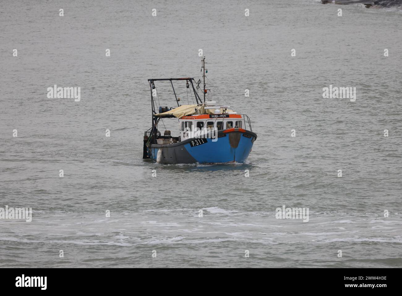 The locally registered fibre hulled fishing vessel SAND JULIE making ...