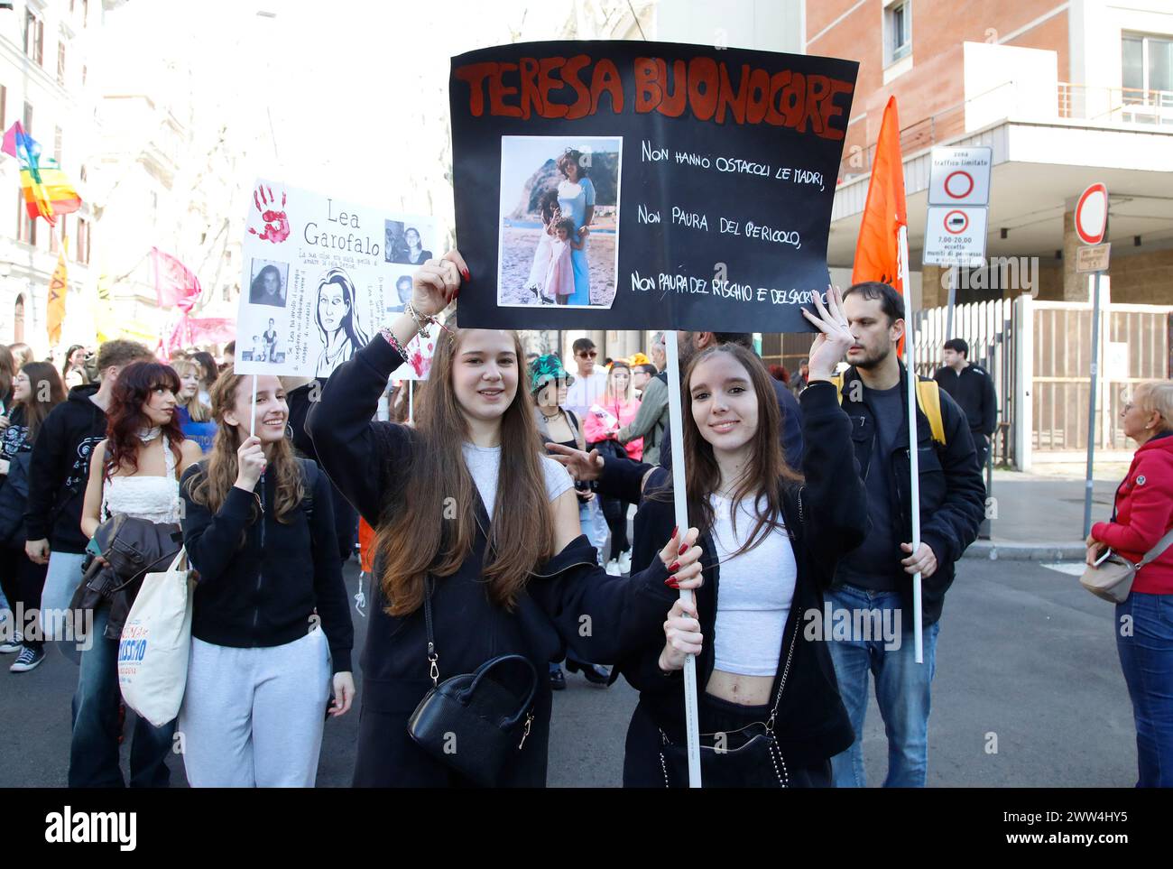 Rome, Italy. 21st Mar, 2024. Rome, Libera demonstration for the 29th ...