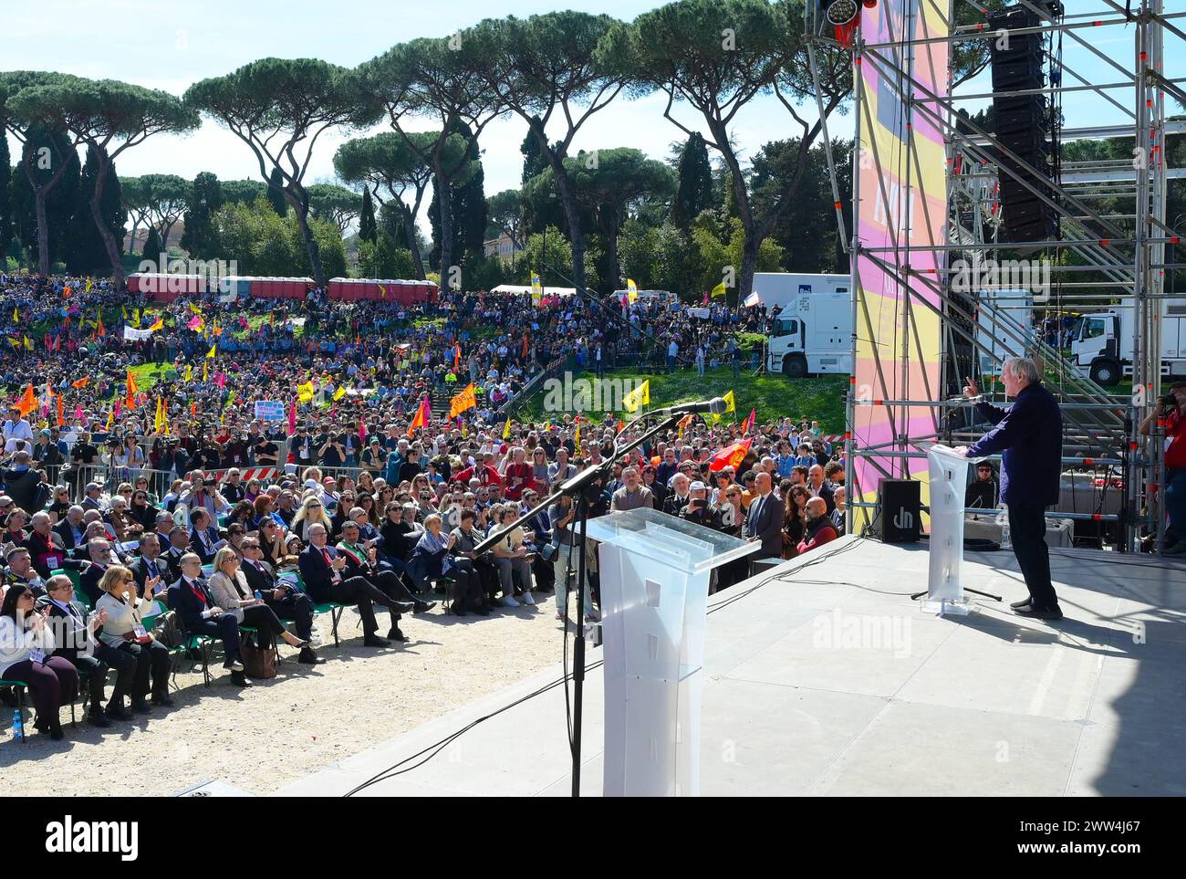 Rome, Italy. 21st Mar, 2024. Rome, Libera demonstration for the 29th ...