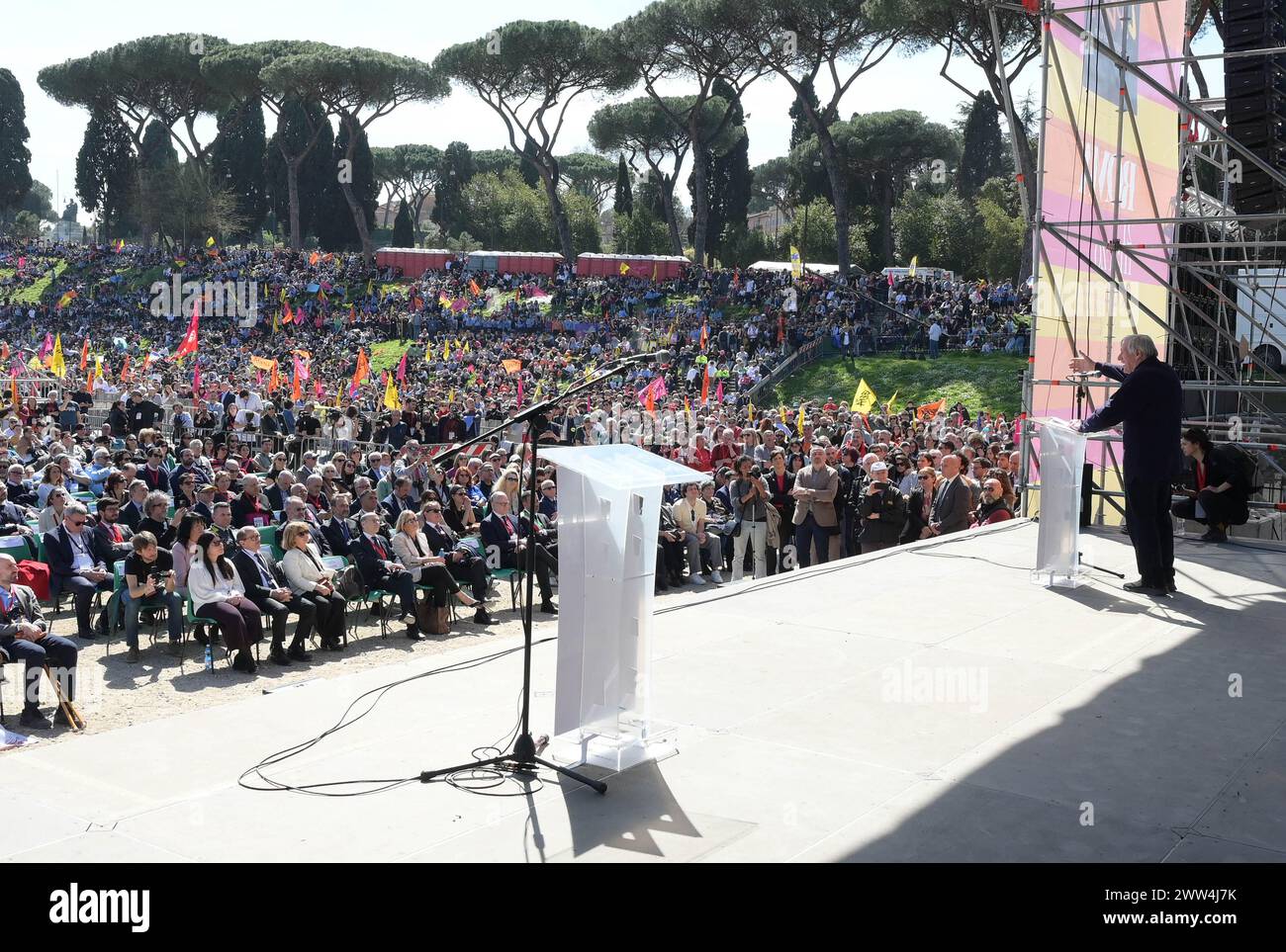 Rome, Italy. 21st Mar, 2024. Rome, Libera demonstration for the 29th ...