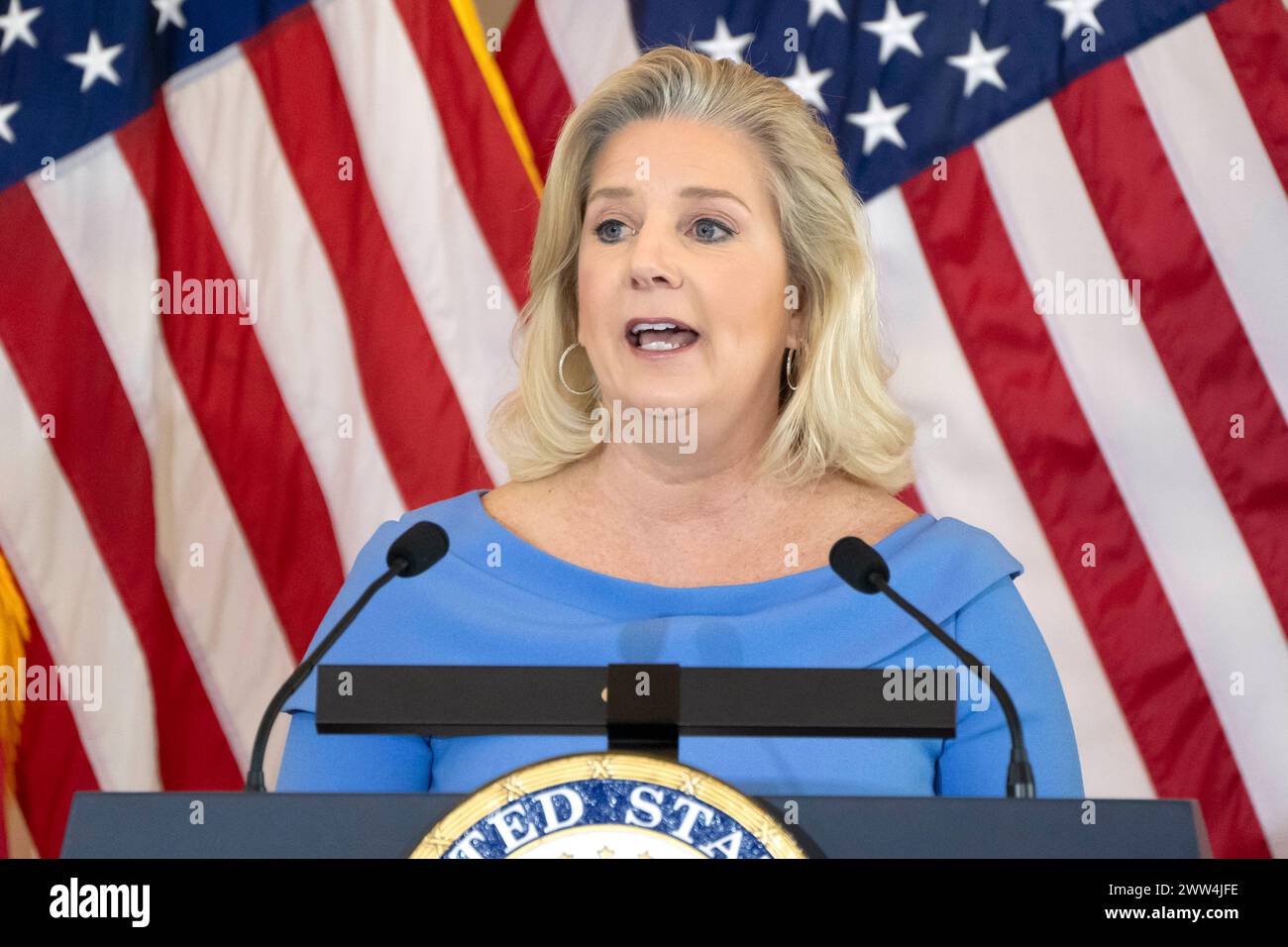 Army Secretary Christine Wormuth speaks during a ceremony to honor ...