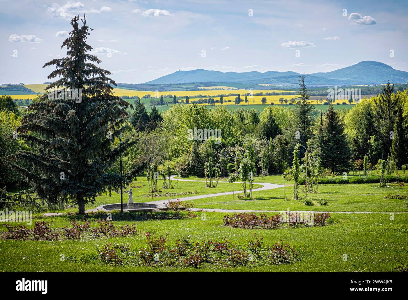Natural scenery in arboretum Tesarske Mlynany, Slovak republic. Travel ...