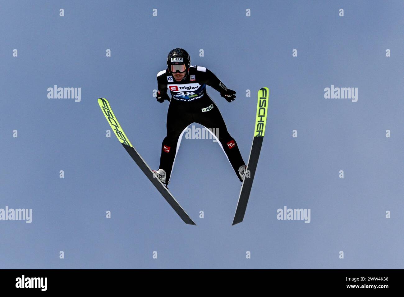 Planica, Slovenia. 21st Mar, 2024. Robert Johansson of Norway in action ...