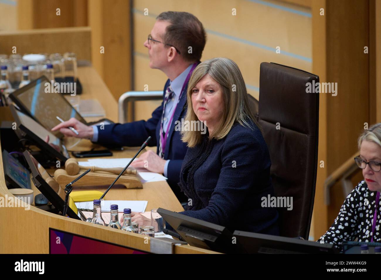 Edinburgh Scotland, UK 21 March 2024. Alison Johnstone MSP at the ...