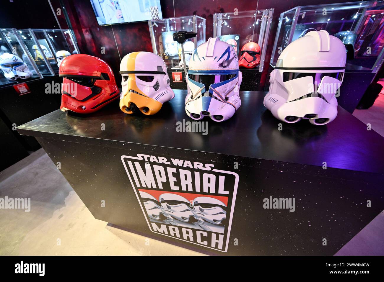 Stormtrooper helmets are featured at the Hasbro and Amazon Star Wars ...