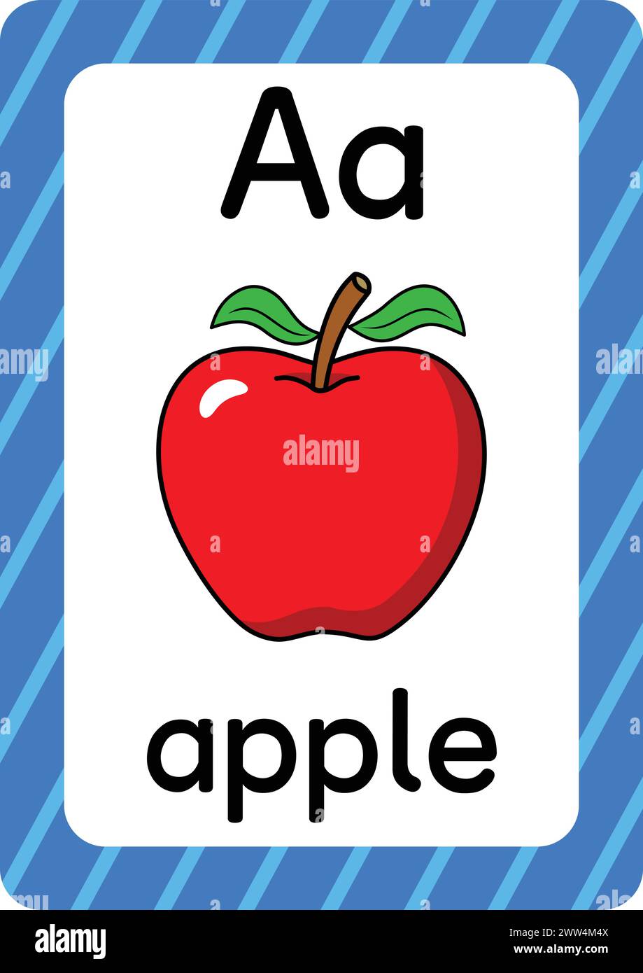 ABC Flashcards. Letter, word and picture. Educational cards for ...