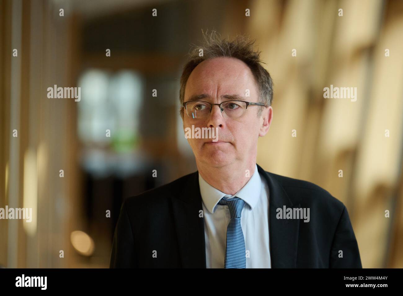 Edinburgh Scotland, UK 21 March 2024. Alasdair Allan MSP at the ...