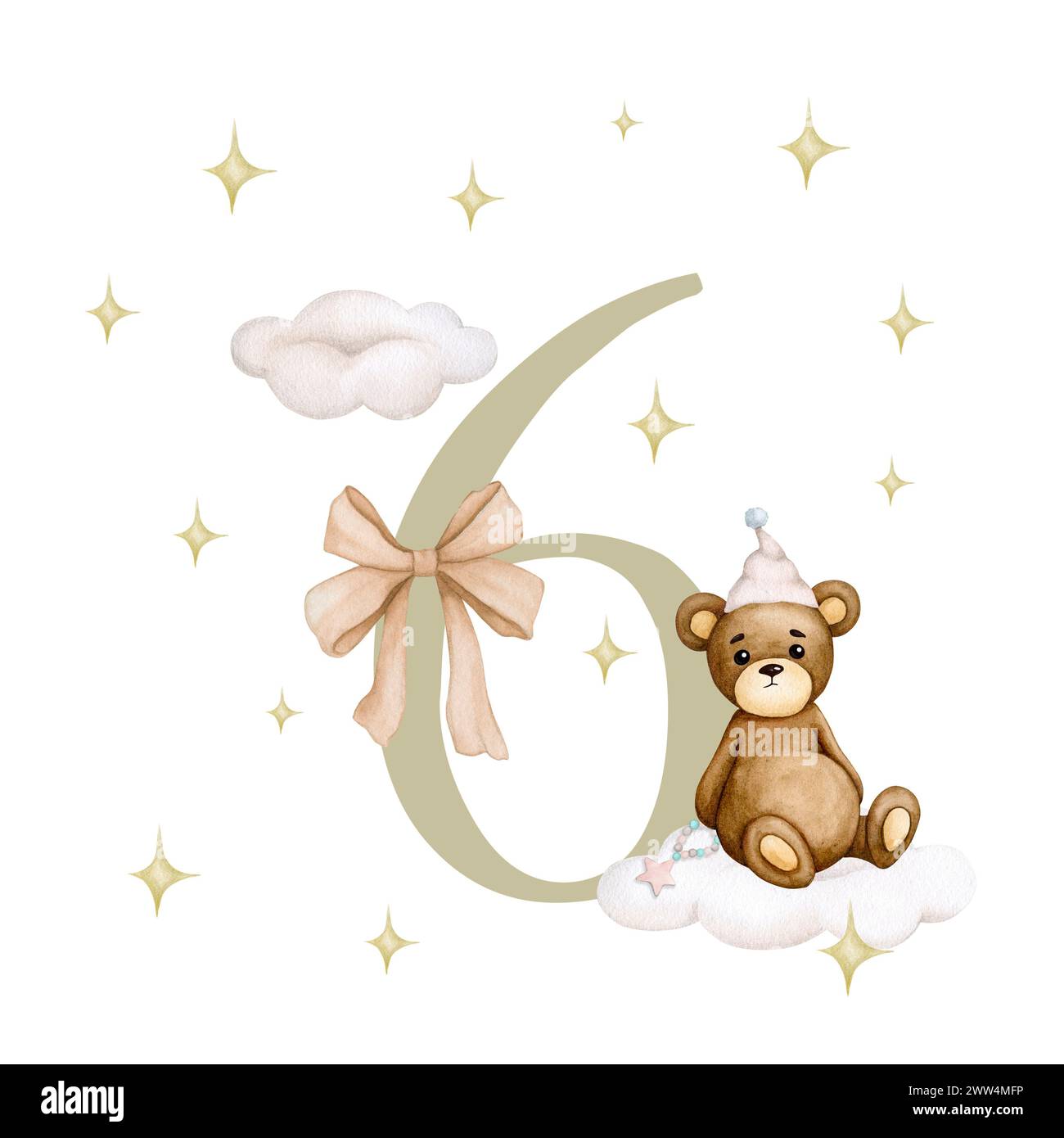 Baby milestone cards in pastel colors. 6 months. Newborn boy or girl ...
