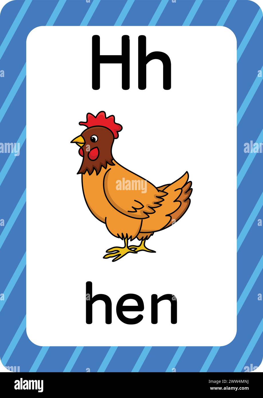 ABC Flashcards. Letter, word and picture. Educational cards for ...