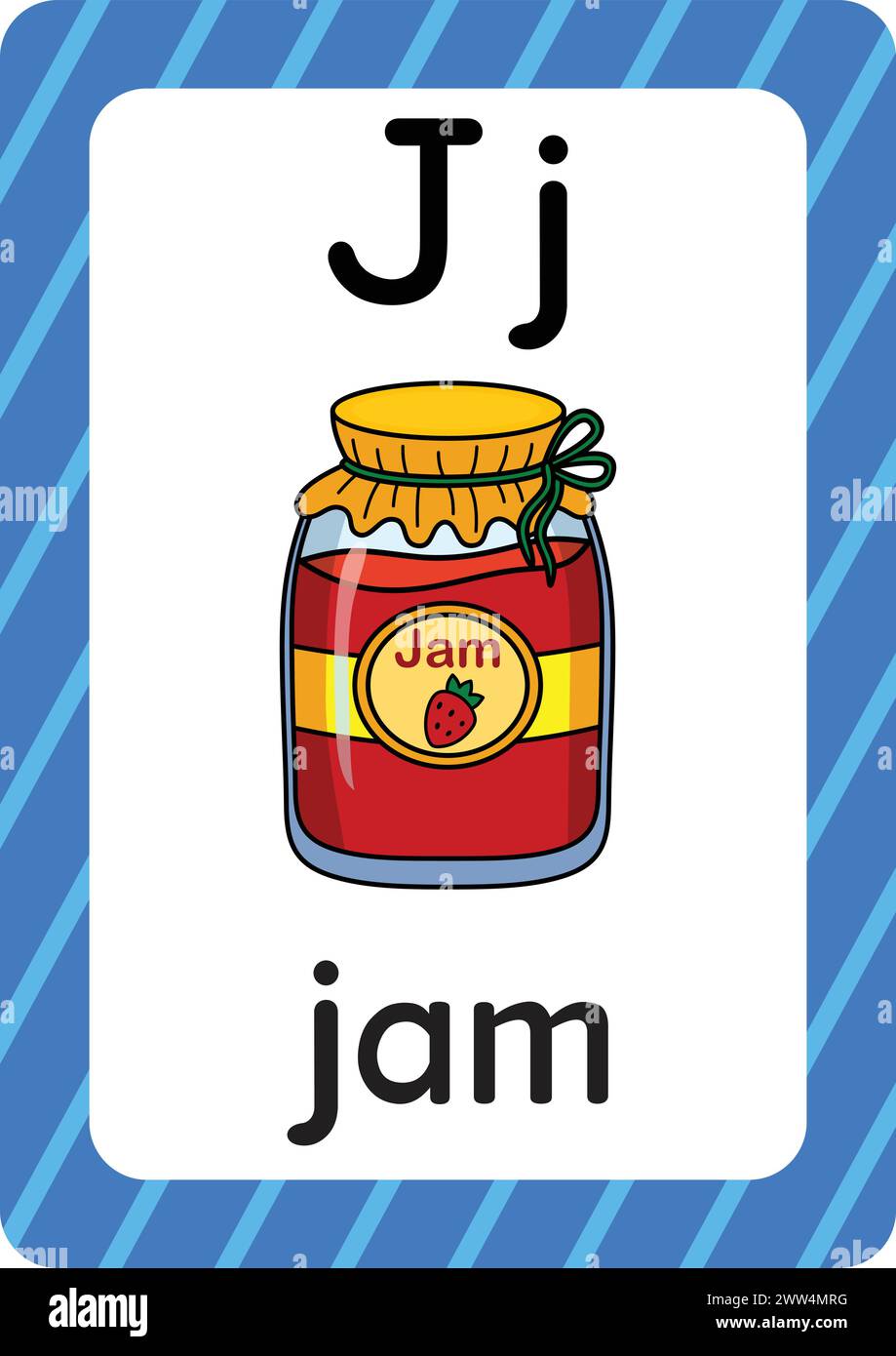 ABC Flashcards. Letter, word and picture. Educational cards for ...