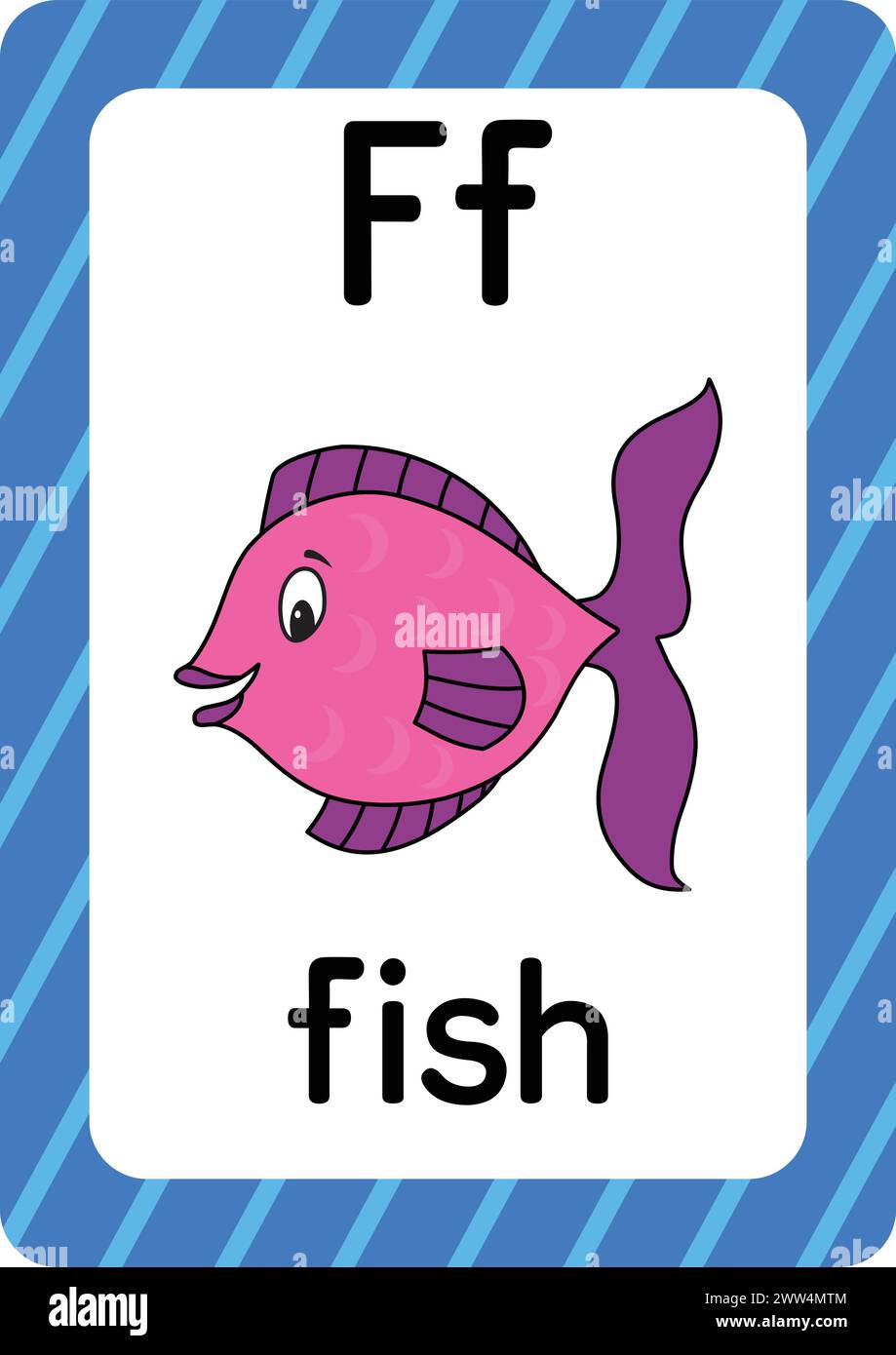 ABC Flashcards. Letter, word and picture. Educational cards for ...