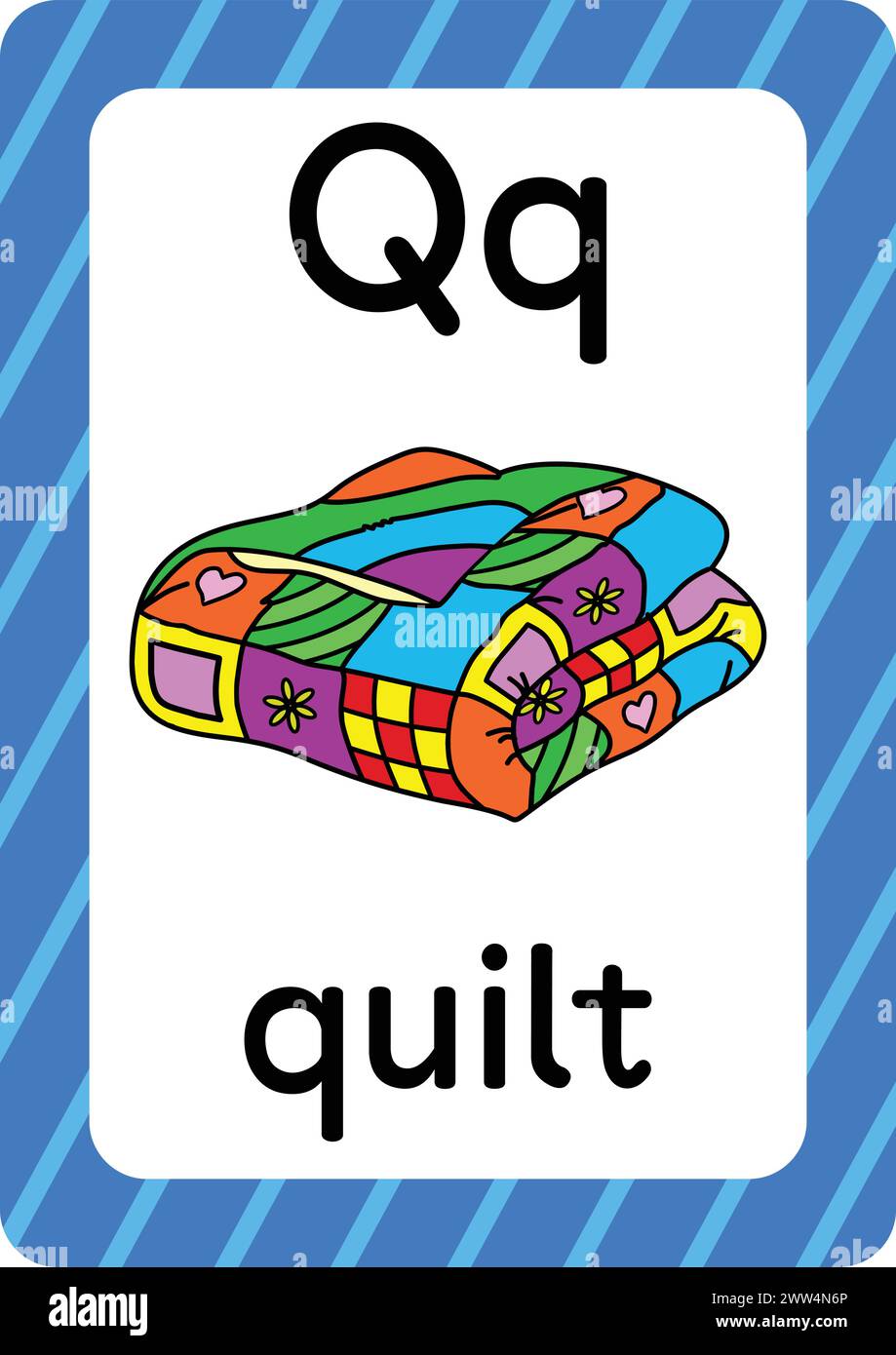 ABC Flashcards. Letter, word and picture. Educational cards for ...