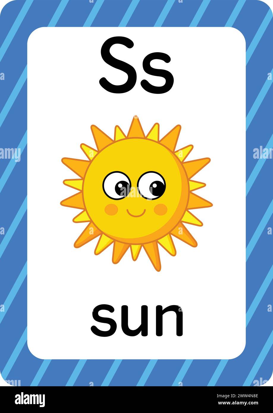 ABC Flashcards. Letter, word and picture. Educational cards for ...