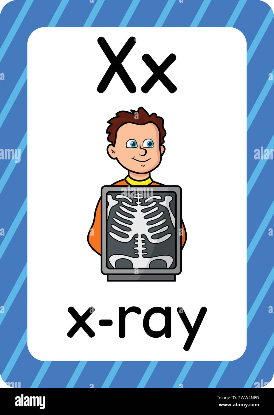 ABC Flashcards. Letter, word and picture. Educational cards for ...