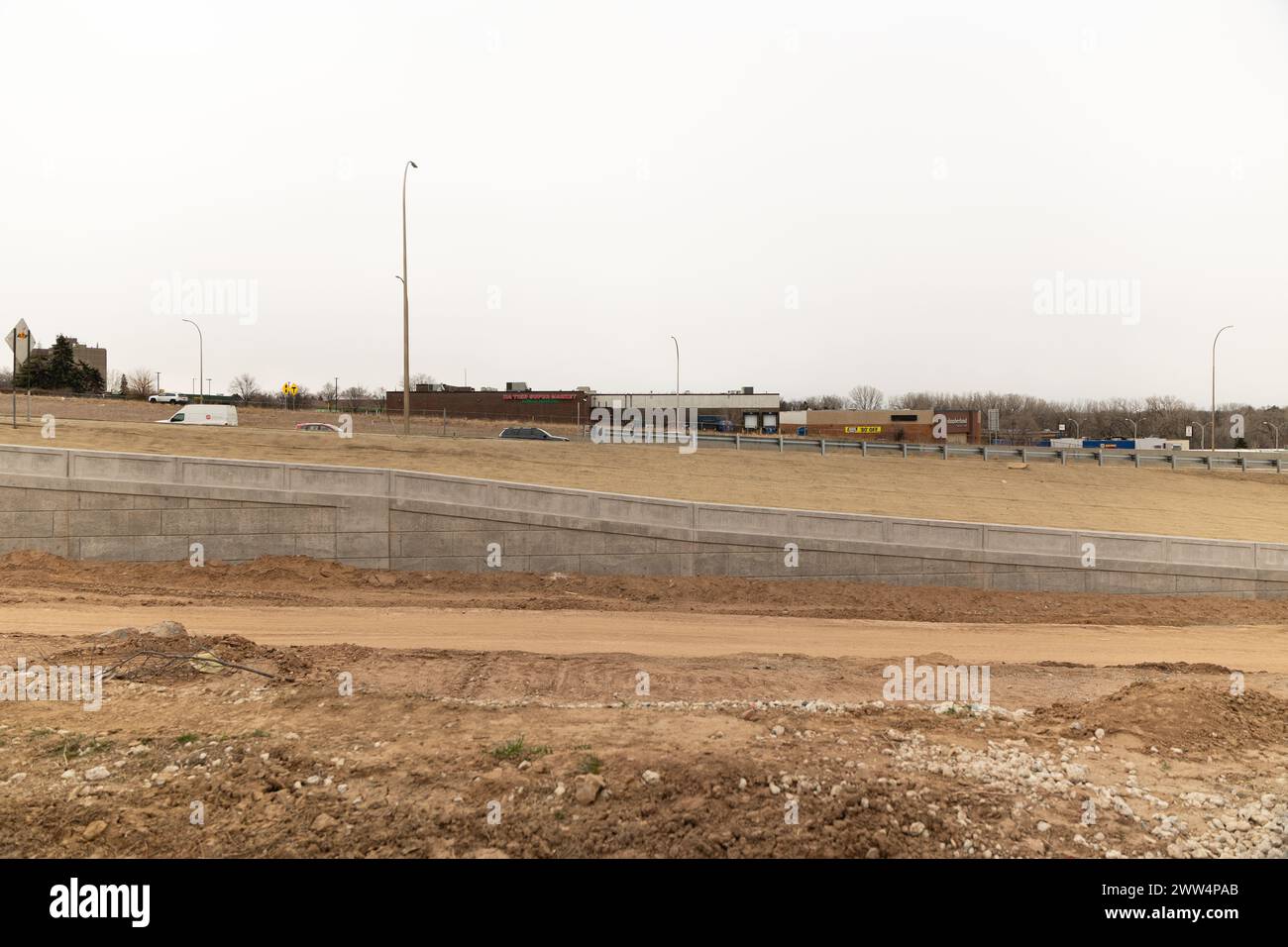 METRO Gold Line Bus Rapid Transit Construction on March 21, 2024 Stock ...