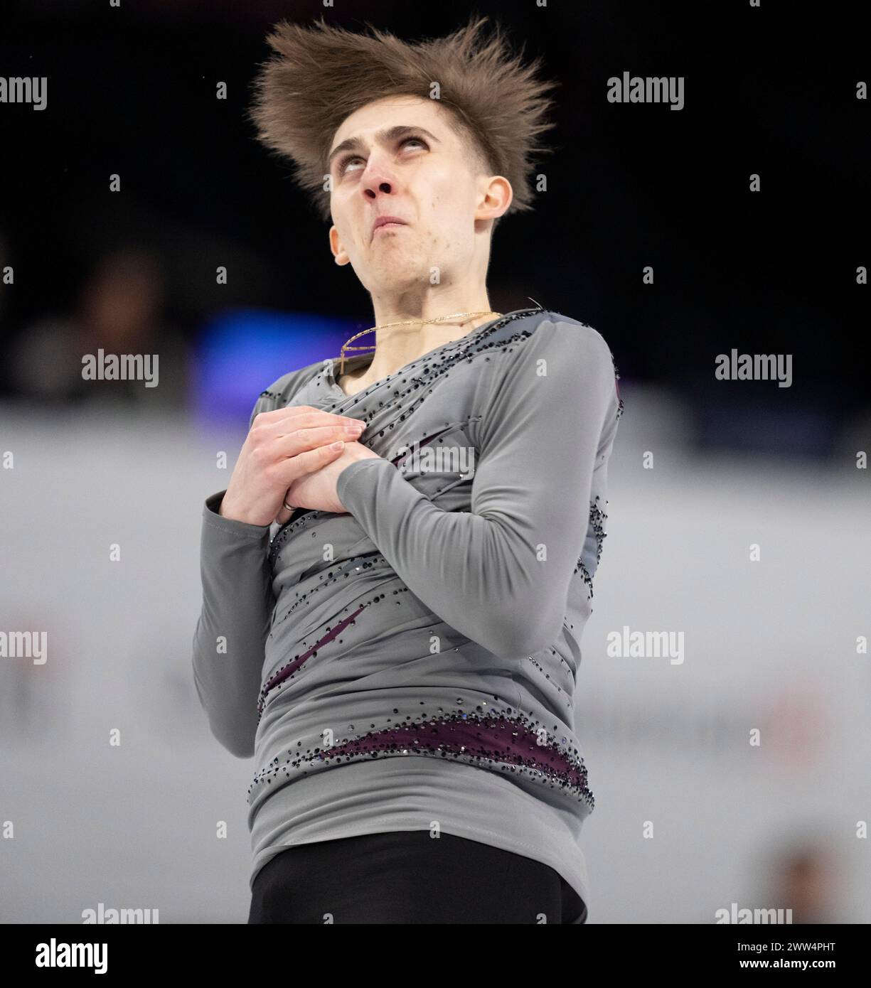 Montreal, Canada. 21st Mar, 2024. Roman Sadovsky of Canada performs his ...