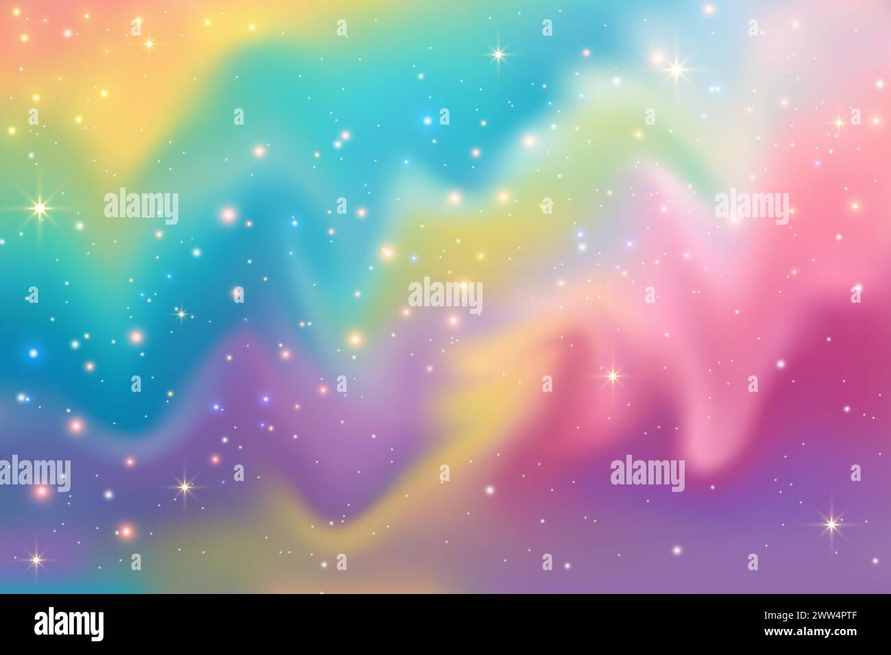 Gradient sky background with stars. Bright gradient galaxy. Vector ...