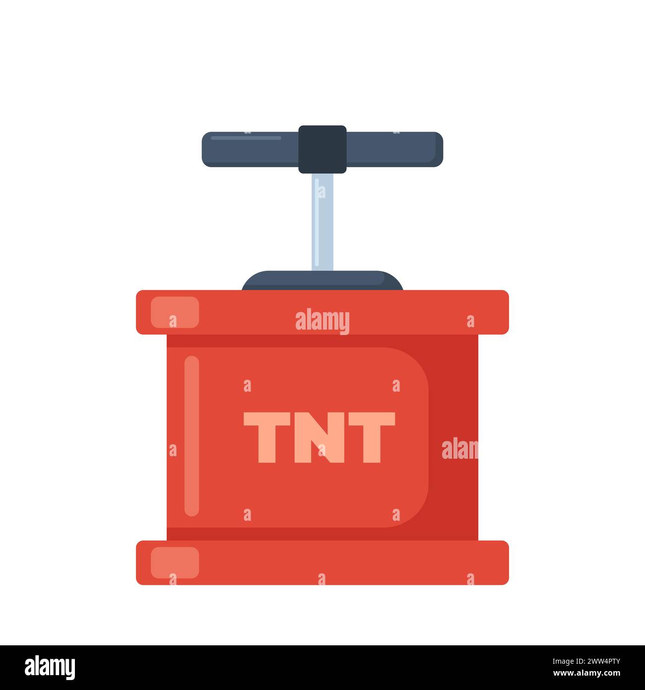 Handle detonator for dynamite in retro style. Vector illustration Stock ...