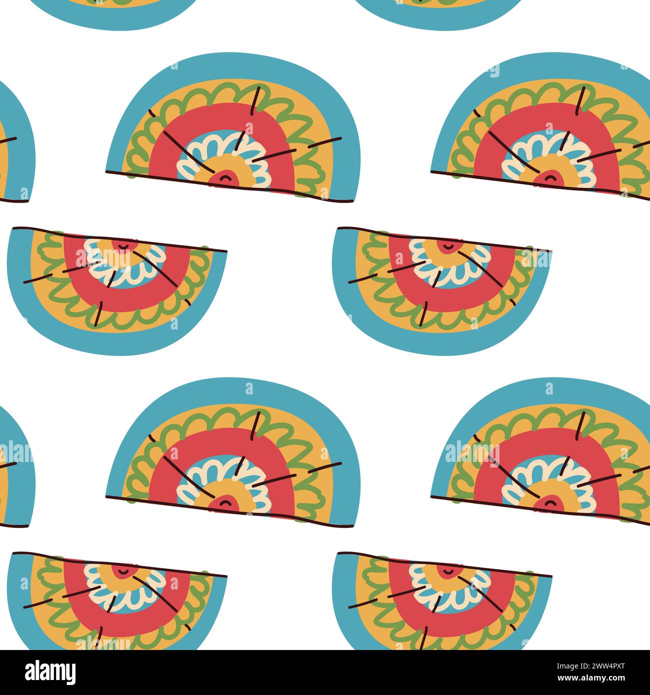 hand drawn mexican element skirt for dance seamless pattern. Vector ...