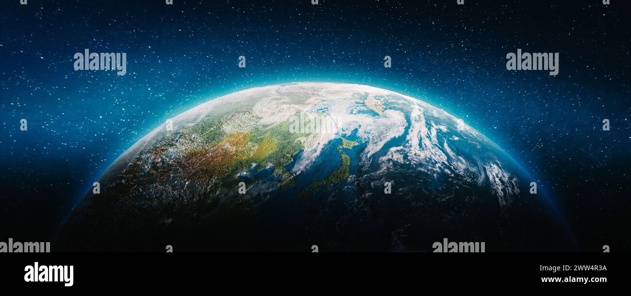 Planet Earth - Asia geography. Elements of this image furnished by NASA ...