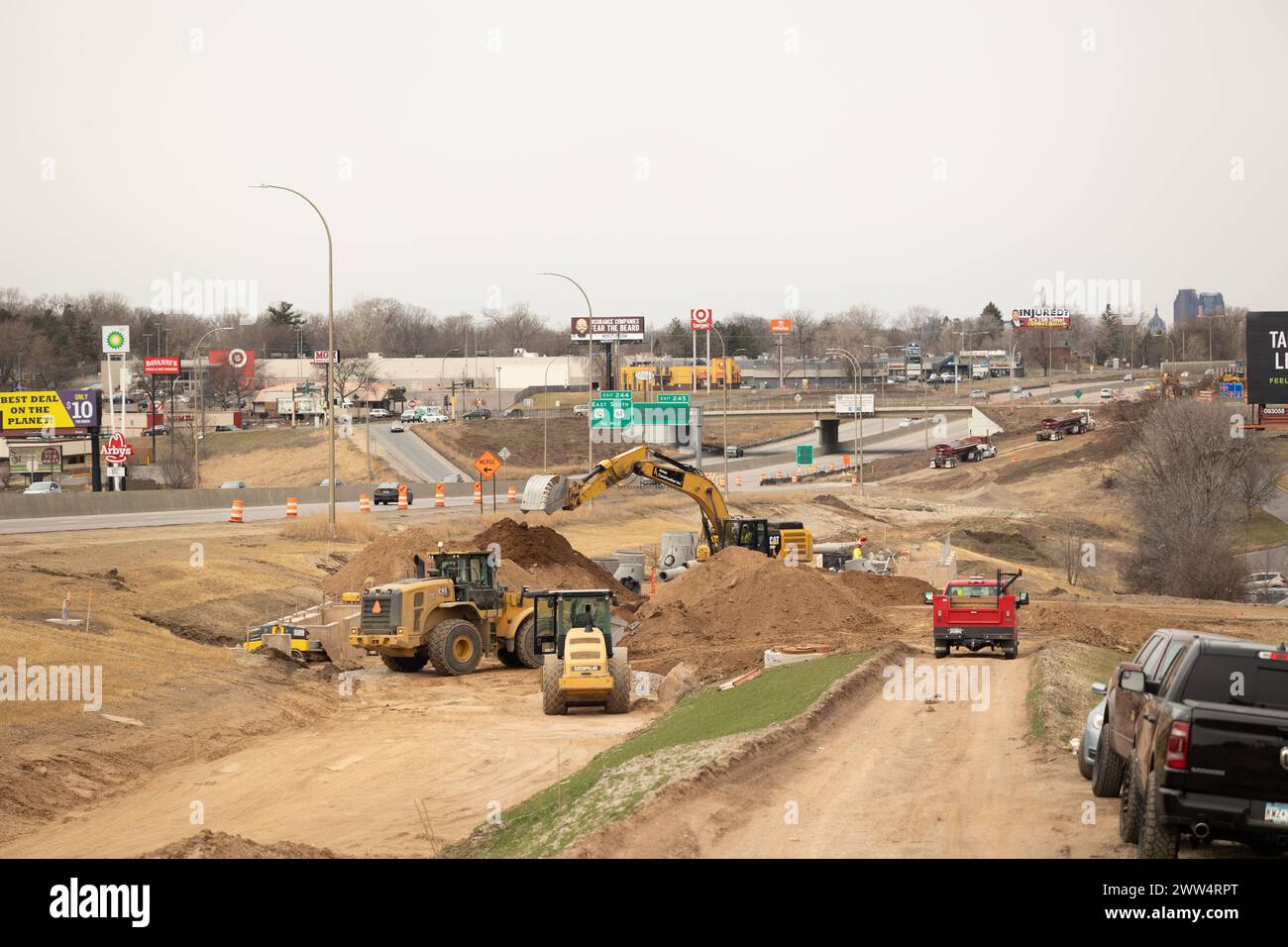 METRO Gold Line Bus Rapid Transit Construction on March 21, 2024 Stock ...