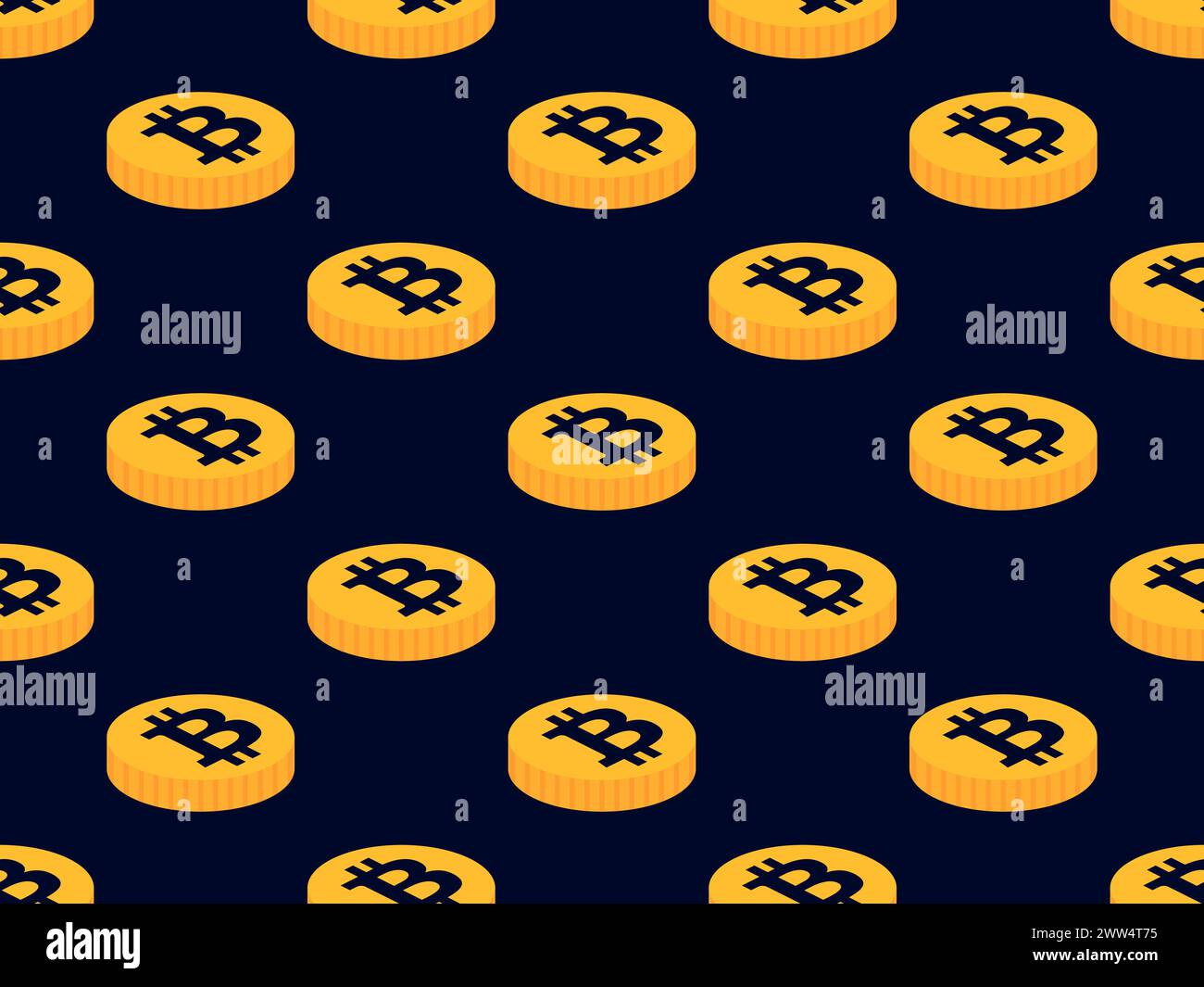 3d Coins With Bitcoin Symbol Seamless Pattern Bitcoin Coins Gold Color Bitcoin Cryptocurrency