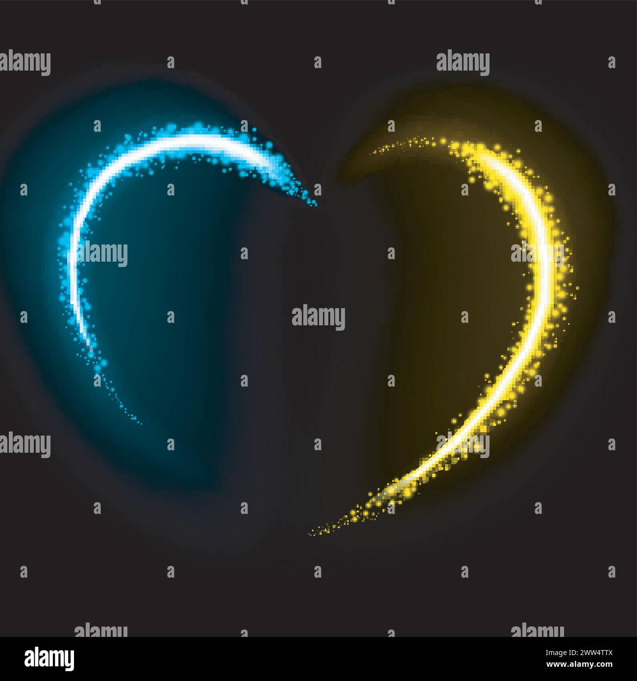 Glittering Star Dust Heart, Vector Illustration Stock Vector Image ...