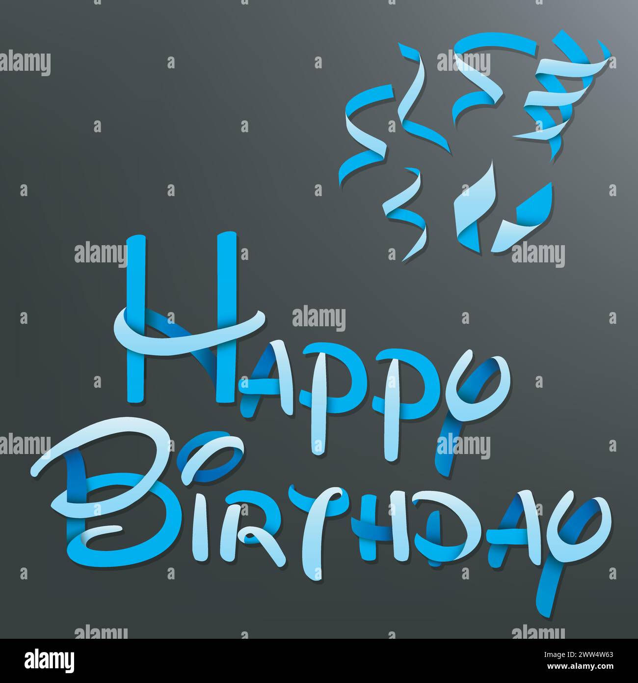 Happy Birthday Font Origami Style, Vector Illustration Stock Vector ...