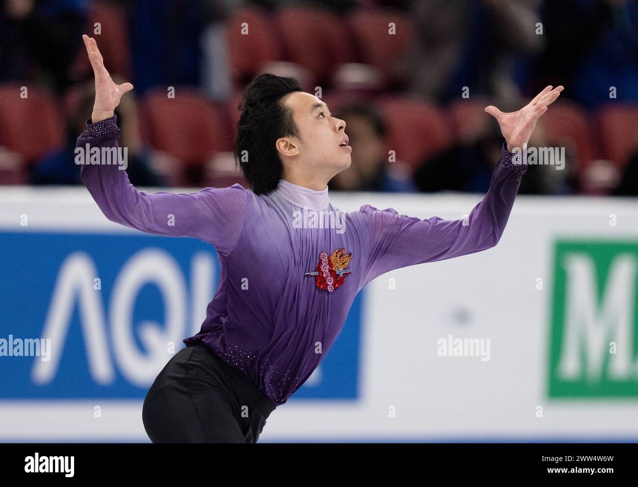 Montreal, Canada. 21st Mar, 2024. Wesley Chiu of Canada performs his ...