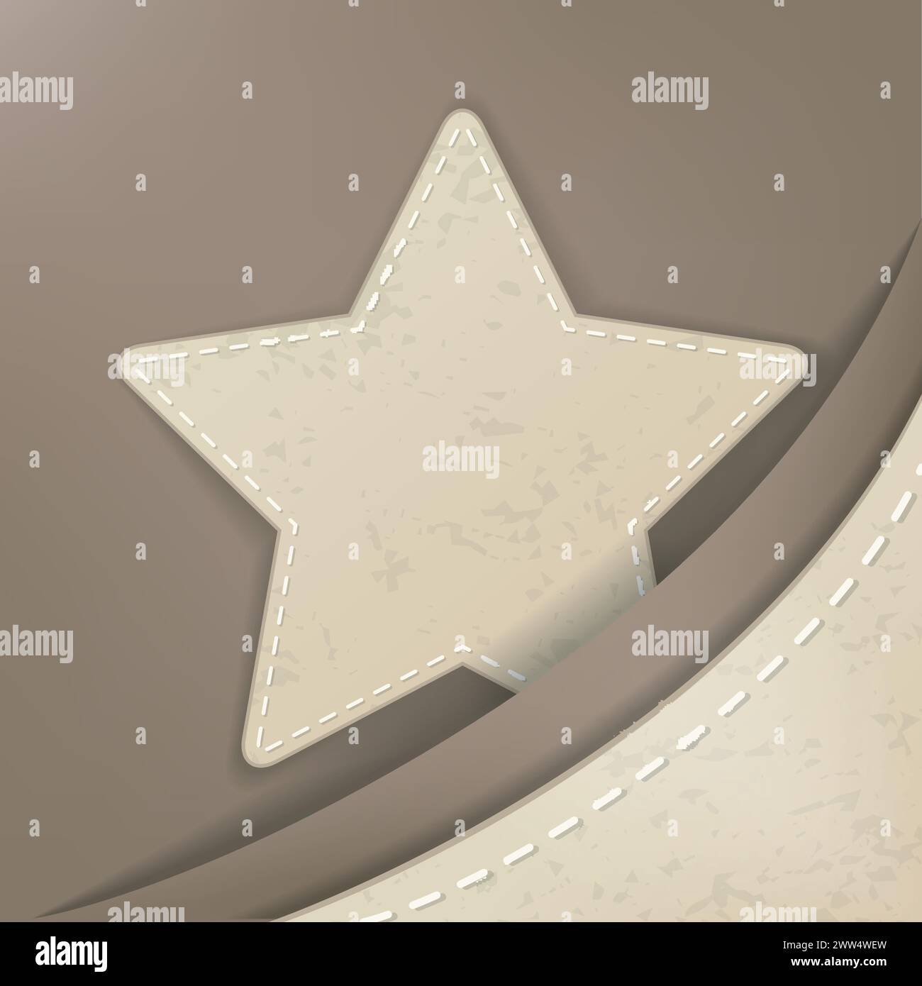 Star Shape Stitched Object, Vector Illustration Stock Vector Image ...